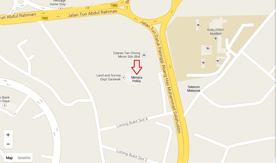 Peta Ibu Pejabat - Laman Web Jabatan Perbendaharaan Negeri Sarawak